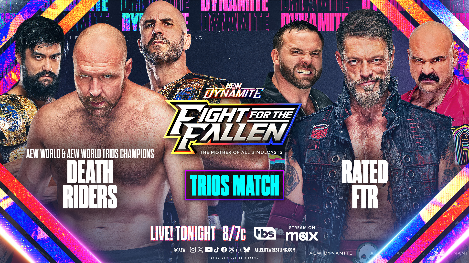 Rated FTR derrota a los Death Riders en el evento estelar de AEW Dynamite - Fight For The Fallen ...