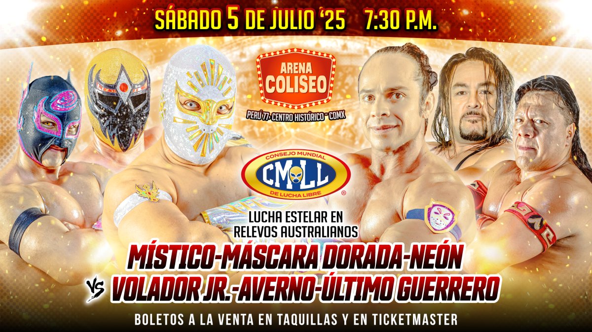 Resultados CMLL 5 de julio de 2025 - Sábado de Coliseo