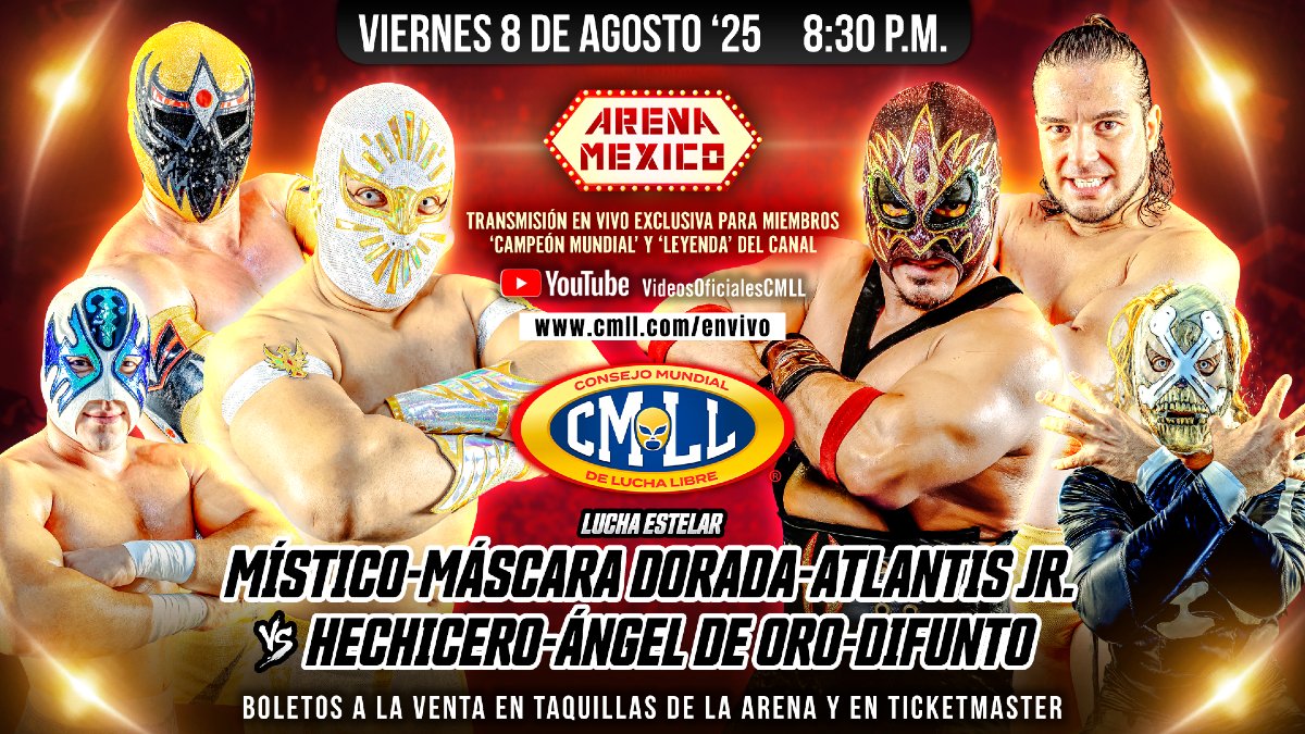 Resultados CMLL 8 de agosto de 2025 - Viernes Espectacular