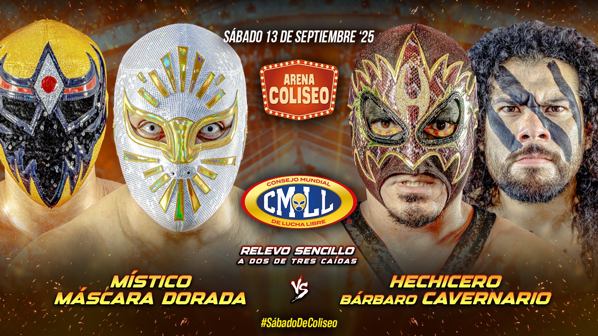 Resultados CMLL 13 de septiembre de 2025 - Sábado de Coliseo